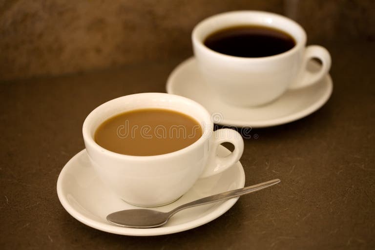 2 cups of coffee stock photo. Image of modern, fresh, brown - 6505310