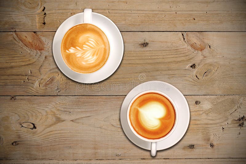 2 Cups Coffee Latte Art Stock Photos - Free & Royalty-Free Stock Photos ...