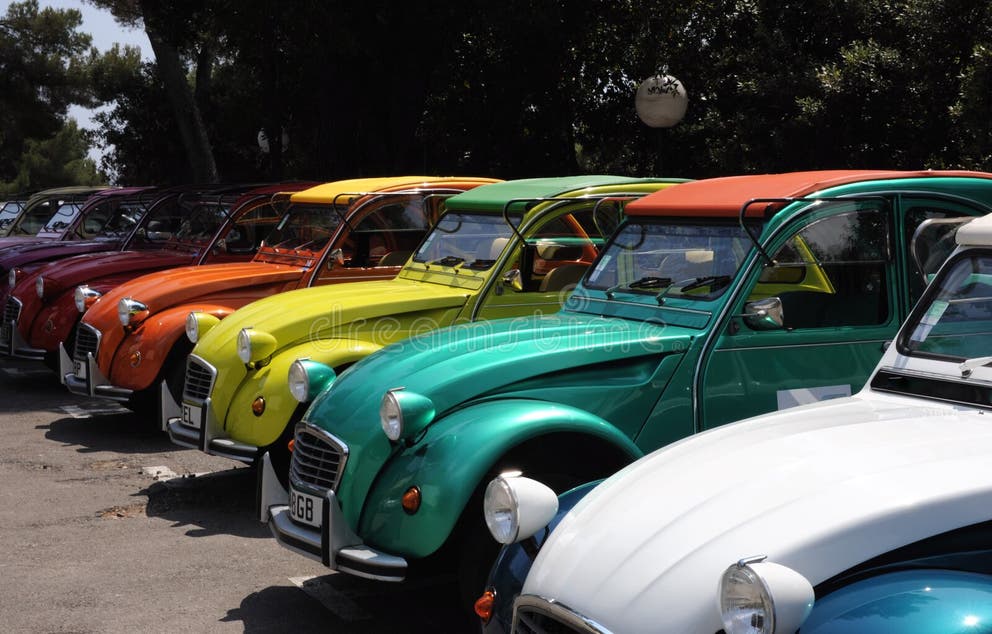 2 CV on starting line stock photo. Image of color, colorful - 20238972