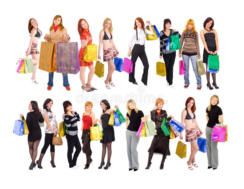 2 groups of girls stock image. Image of pretty, group - 5564887