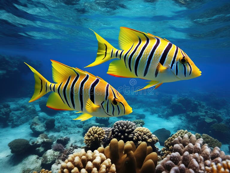 2 Pennant Fish Made with Generative AI Illustration Stock Illustration ...