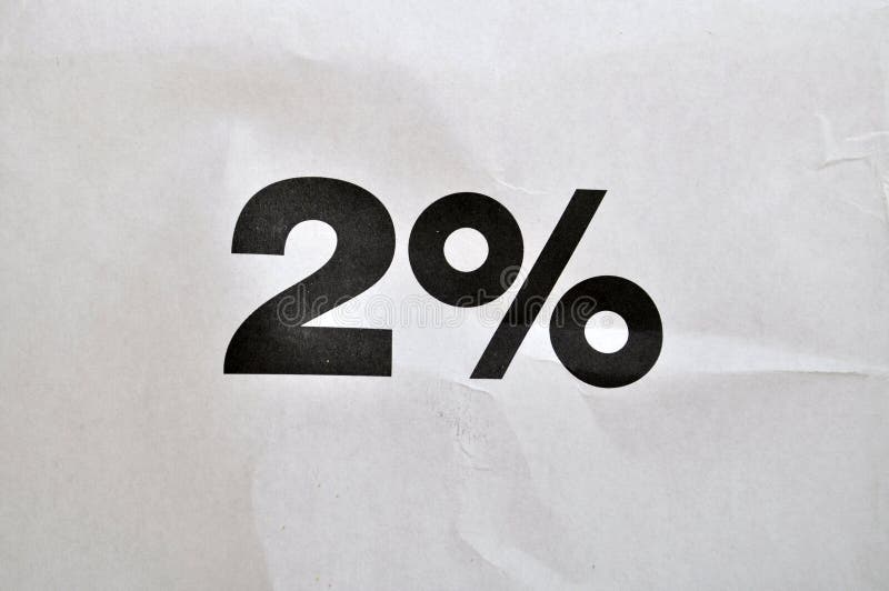 2 percent stock image. Image of number, collapse, percent - 22034389