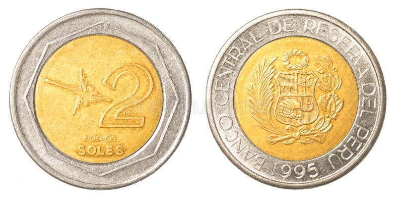 5 Peruvian nuevo sol coin stock photo. Image of payment - 37554062