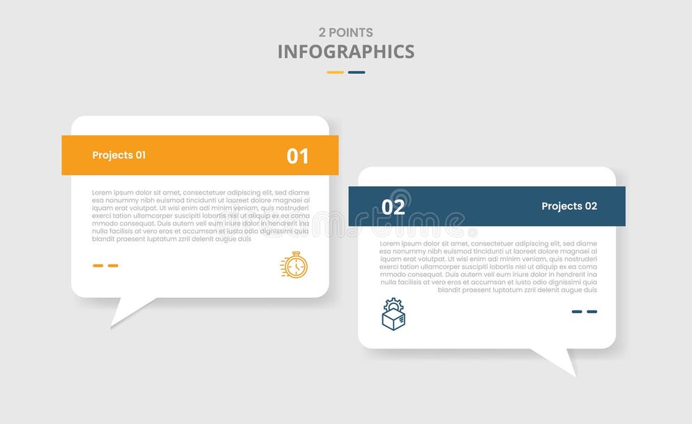 2 Points Comparison Versus for Infographic with Discussion Commentary ...