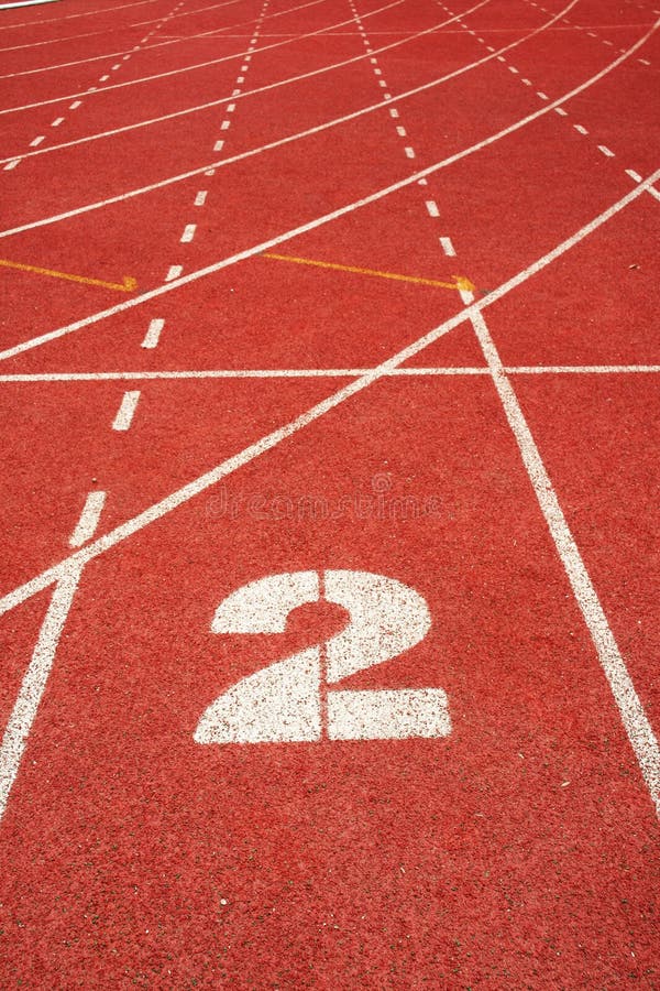 2 on a running track line stock image. Image of finish - 5858241
