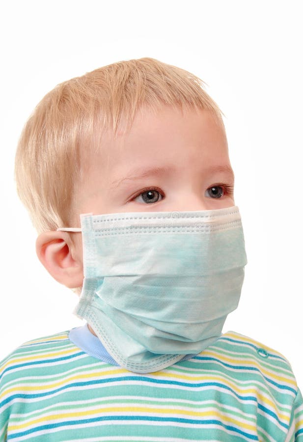 2 Years Kid in a Medical Mask Stock Photo - Image of high, infections ...