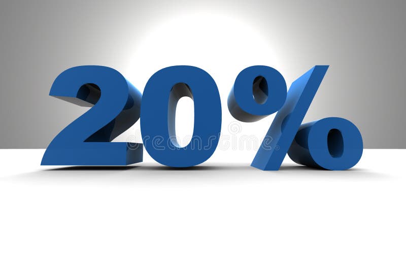 20 percent discount stock illustration. Illustration of business - 12391442