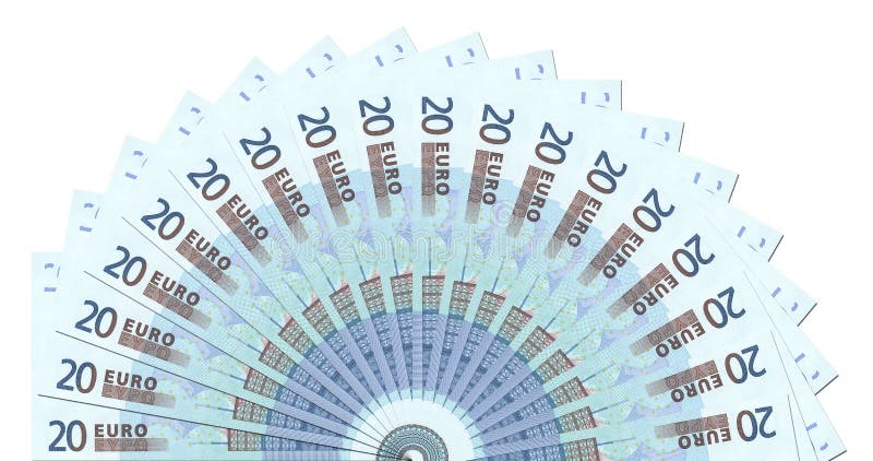 20 Euro Notes Half Circle Template Picture. Image: 6458703