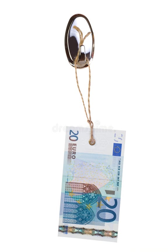 20 Euro tag on hook stock photo. Image of price, money - 19742870