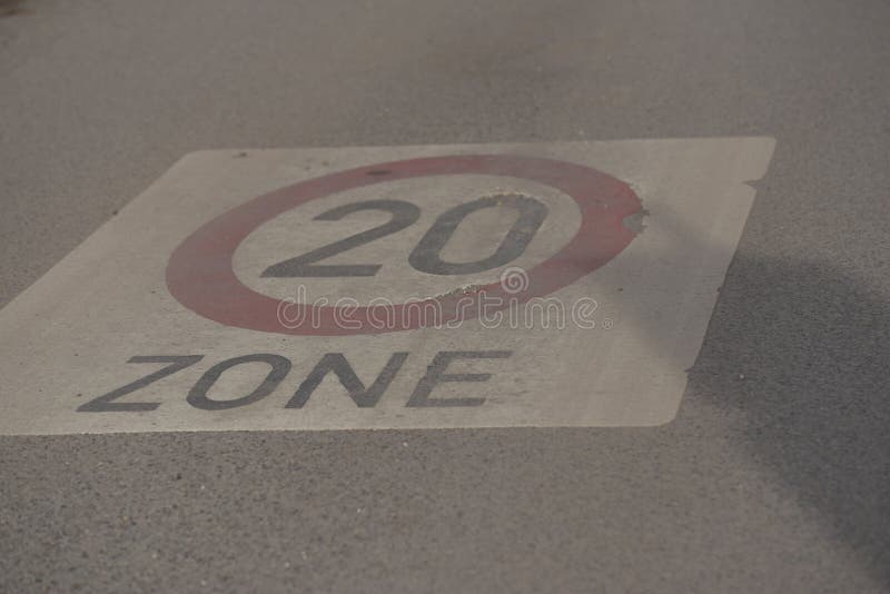 20 Kilometers Per Hour Speed Limit Sign Stock Photo - Image of ...