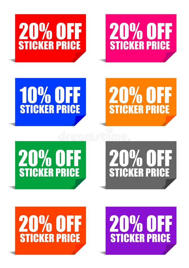 20 off sticker price stock vector. Illustration of products - 12126298