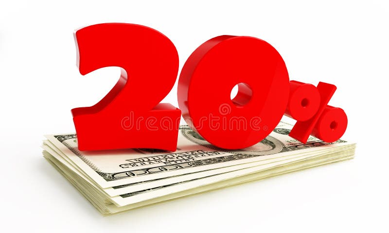 20 per cento illustrazione di stock. Illustrazione di pubblicità - 8890996