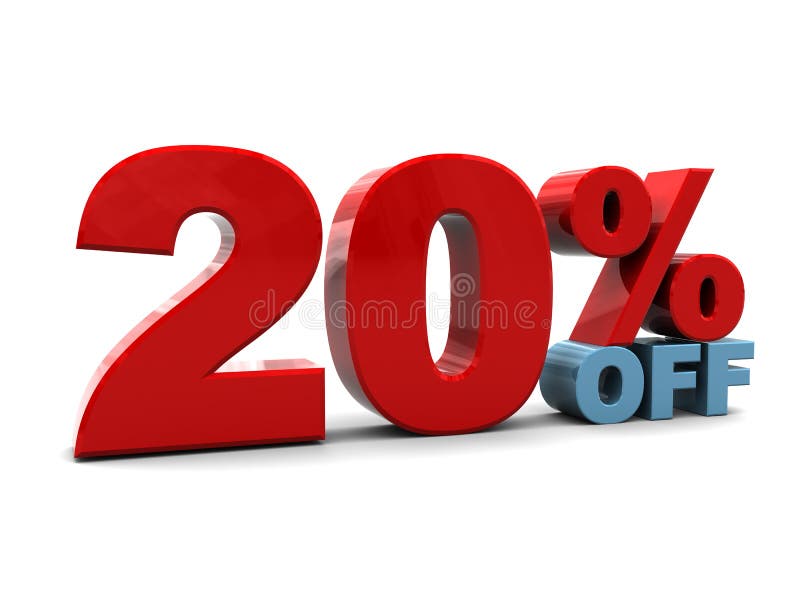 20 Percent Off Promotional Sign Stock Illustration - Illustration of ...