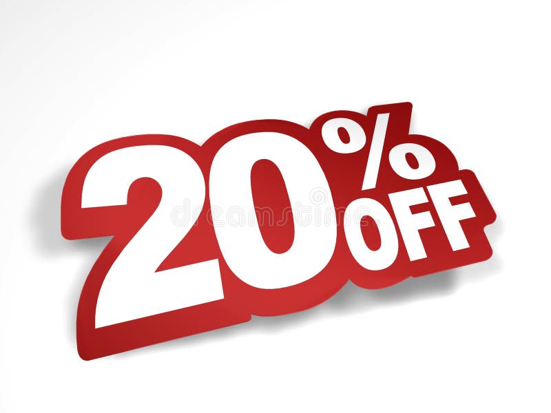 20 percenten van korting stock illustratie. Illustration of daling ...