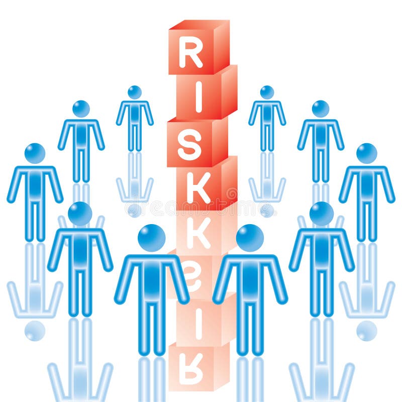 20. Risk Management in Blue Stock Vector - Illustration of block ...