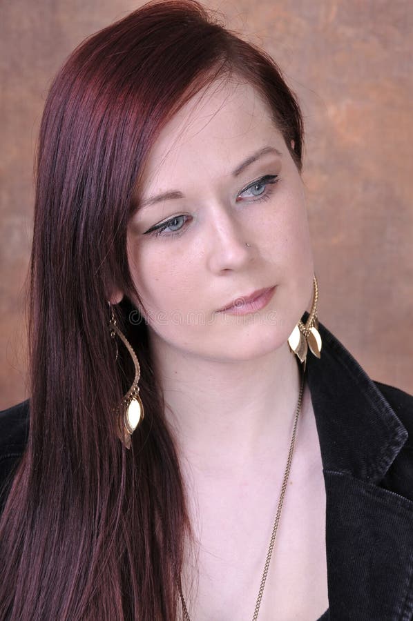 20 Something Female Portrait on Green Screen Stock Image - Image of ...