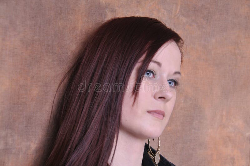 20 Something Female Portrait on Green Screen Stock Image - Image of ...