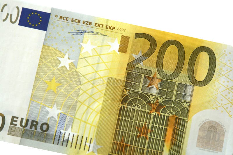 200 euro note detail stock image. Image of close, notes - 3897897