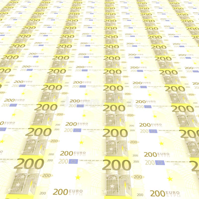 200 euros Background stock illustration. Illustration of finance - 7821186