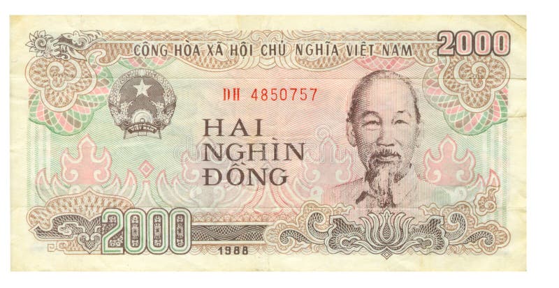2000 bill of Vietnam, 1988 stock photo. Image of currency - 4279666