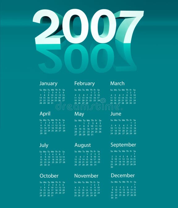 Calendar 2007 Stock Illustrations – 114 Calendar 2007 Stock ...