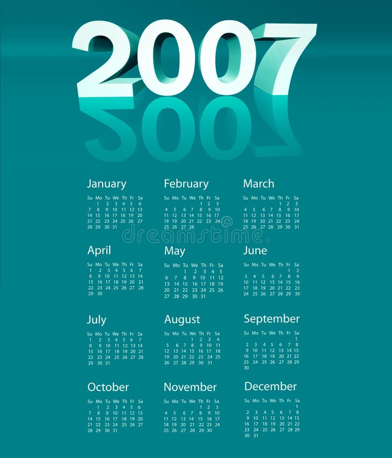 Calendar 2007 Stock Illustrations – 114 Calendar 2007 Stock ...