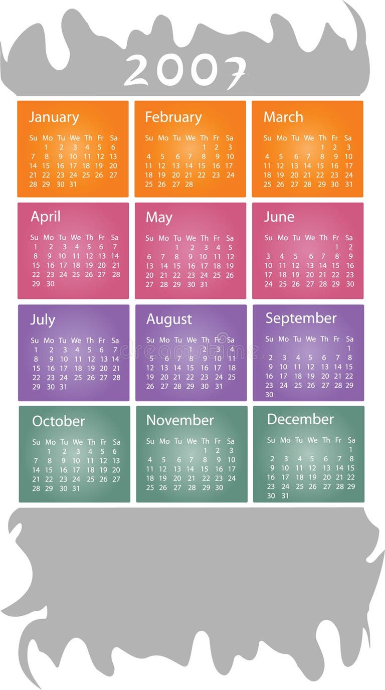 Calendar 2007 Stock Illustrations – 114 Calendar 2007 Stock ...