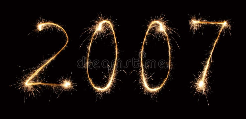 2007 sparkler 3 stock image. Image of explode, date, midnight - 1431647