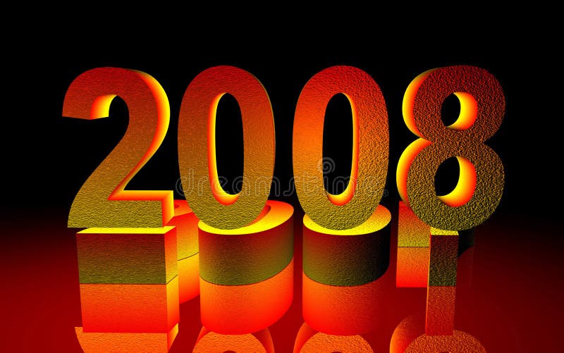 2008 Happy New Year stock vector. Illustration of decoration - 3411029
