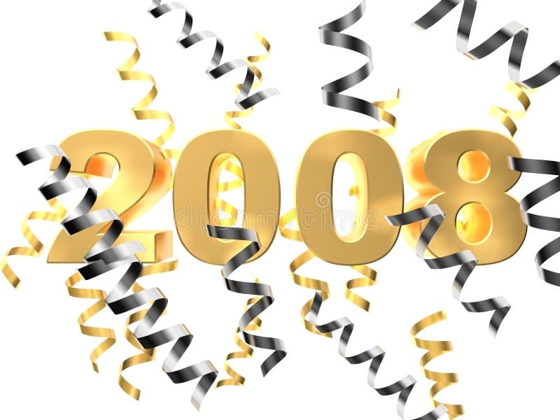 Red-blue 2008 ribbons stock vector. Illustration of celebration - 3393667