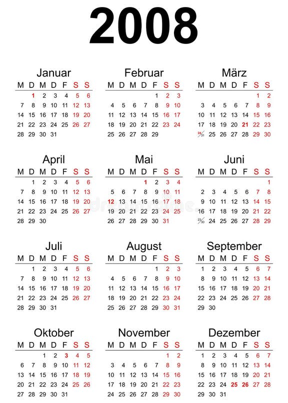 2008 Calendar Stock Illustrations – 440 2008 Calendar Stock ...