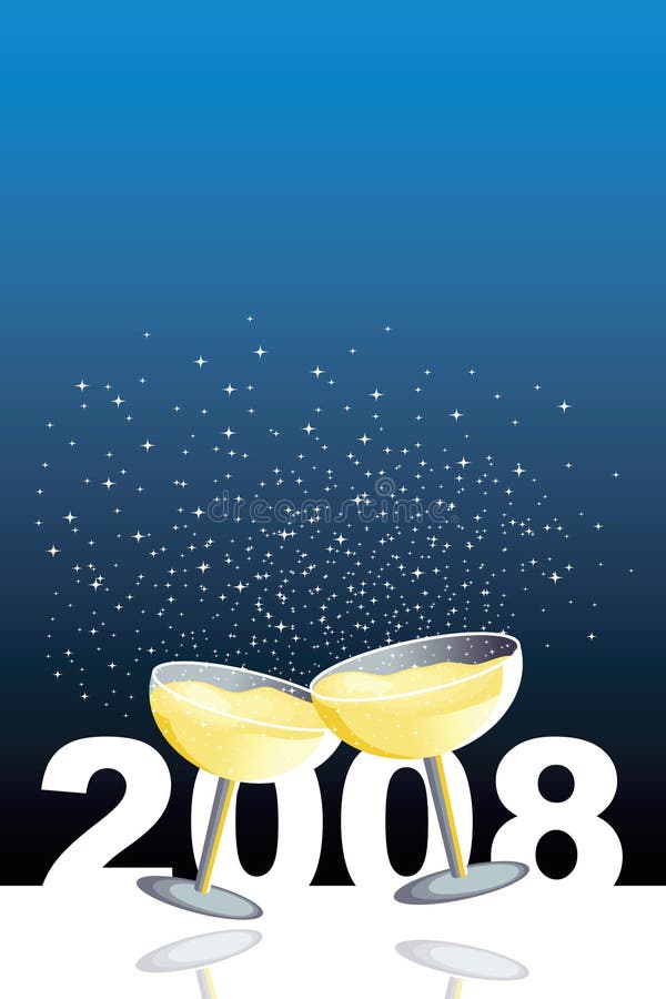 2008 feliz stock de ilustración. Ilustración de acontecimiento - 3802217