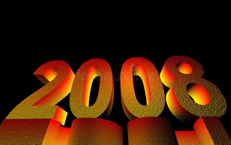 2008 happy new year stock illustration. Illustration of crowd - 3363772