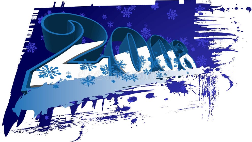 2008 Happy New Year stock vector. Illustration of decoration - 3411029
