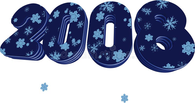 2008 Happy New Year stock vector. Illustration of decoration - 3411029