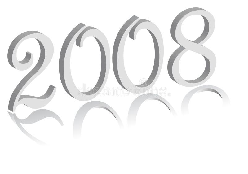 New Year Calendar Number Cards Turn 2008 To 2009 Stock Vector ...