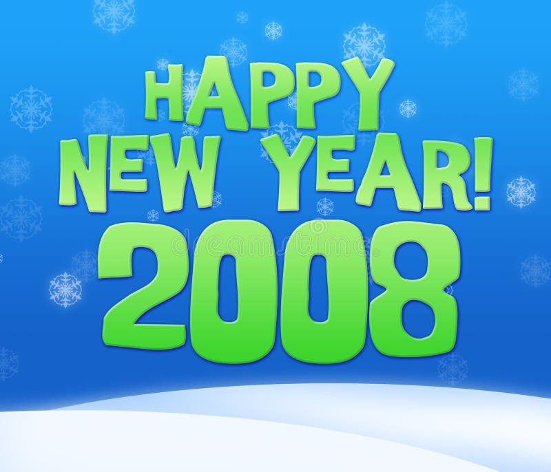 2008 New Year Fireworks stock illustration. Illustration of background ...