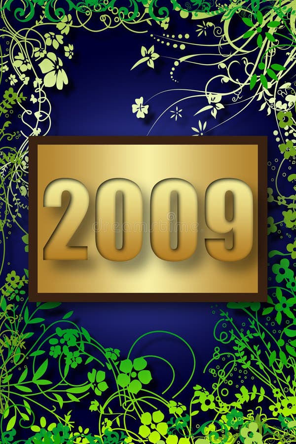 2009 New Years Eve Digital Fireworks Stock Illustration - Illustration ...