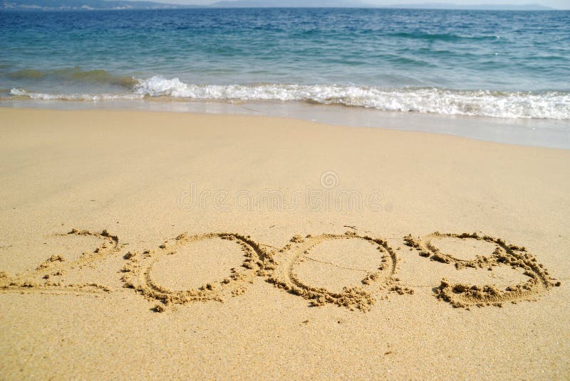 2009 stock image. Image of sand, year, eater, nubmer, sign - 6326007