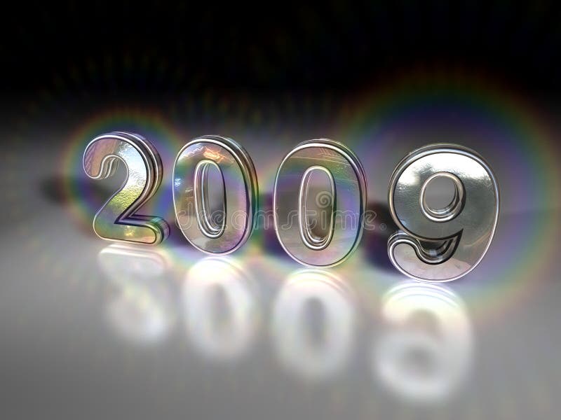 2009 stock illustration. Illustration of metallic, numbers - 6521899