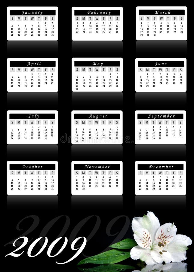 2009 Calendar stock illustration. Illustration of present - 6508803