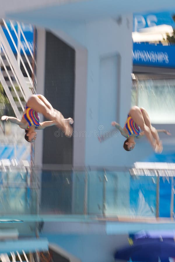 Women 10m Diving Finals - Rome09 Editorial Stock Photo - Image of diver ...