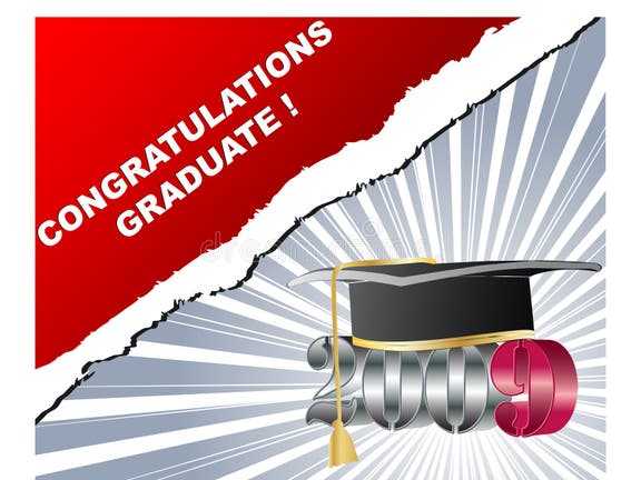 2009 graduation stock vector. Illustration of congratulation - 9607790