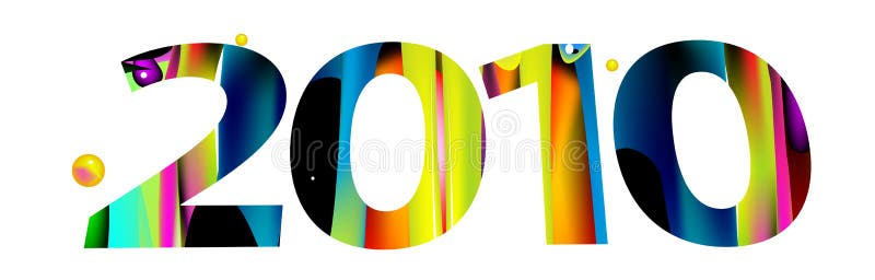 2010 anos novos ilustração do vetor. Ilustração de conceito - 11323969
