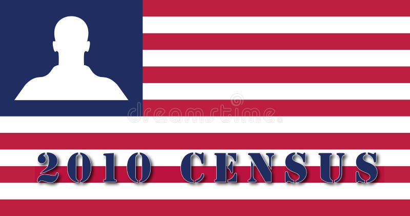 2010 Census stock illustration. Illustration of flag - 13229741