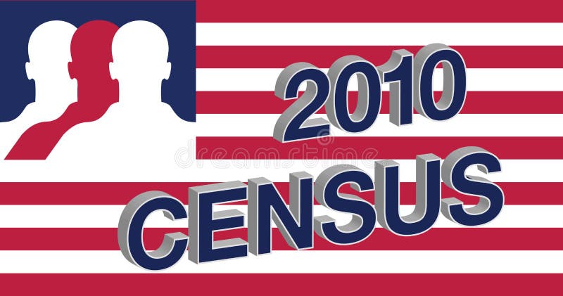 2010 Census stock illustration. Illustration of flag - 13229741