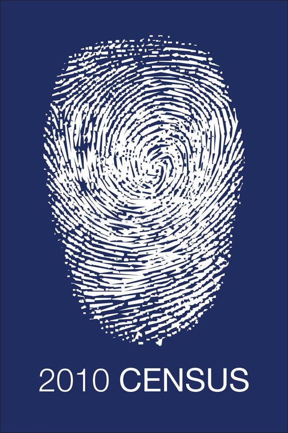 2010 Census fingerprint stock illustration. Illustration of ...