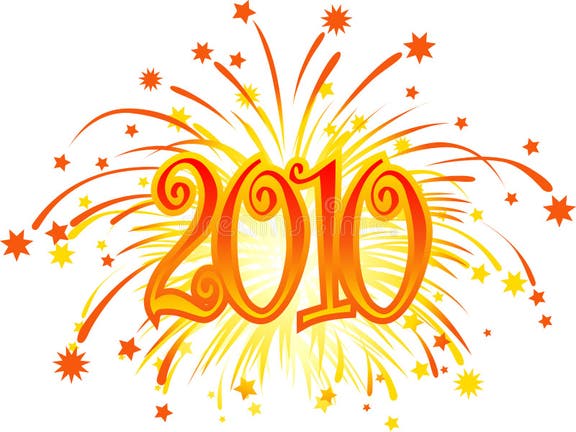 2010_fireworks stock illustration. Illustration of holiday - 11666586