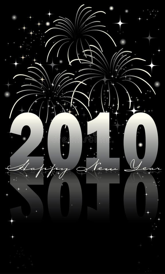 2010 Fireworks Background stock vector. Illustration of dark - 11274293