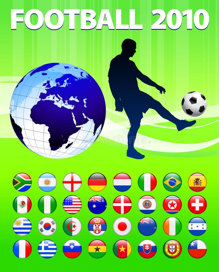 2010 Global Soccer Football Match Stock Illustration - Illustration of ...